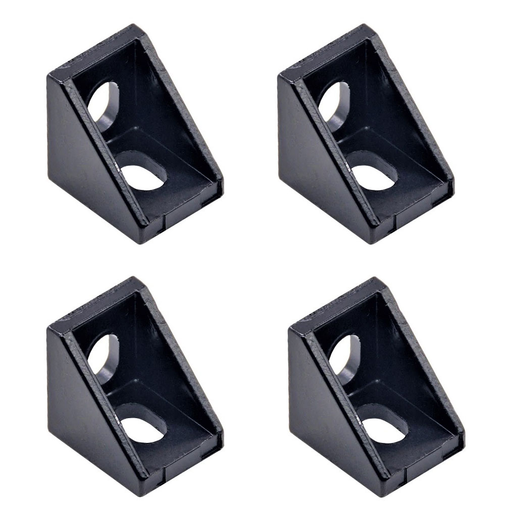 4Pcs Set Black Corner Bracket 90 degree Joint for Aluminium Profile T ...