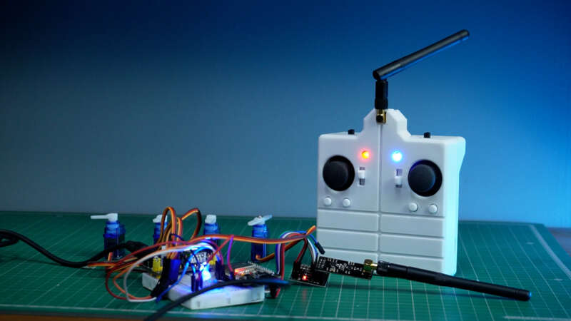 DIY ESP32 RC Remote Control 8 Channel Transmitter 3D Printed